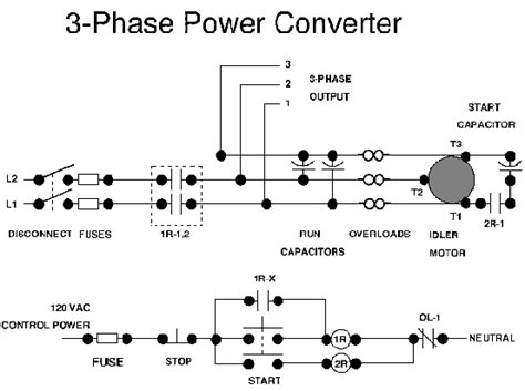 Rotary Phase Converter Schematic