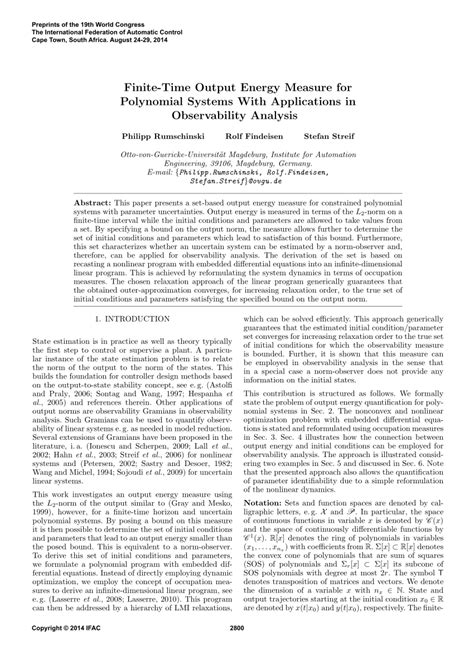 pdf finite time output energy measure for polynomial systems with