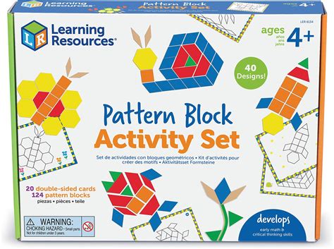 Learning Resources Plastic Pattern Blocks Set Of 250 Ages 3 Shape Games For