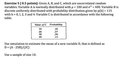 solved exercise 5 [0 5 points] given a b and c which are