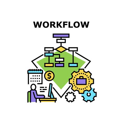 workflow manager vector concept color illustration 9755948 vector art