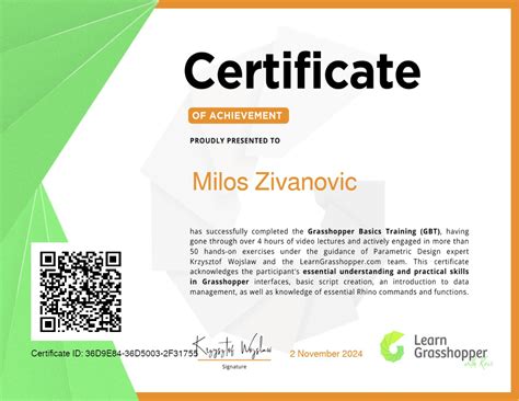 Certificate Verification Learn Grasshopper