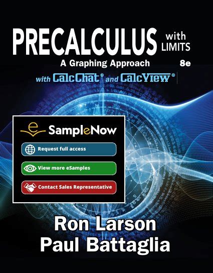 Precalculus With Limits A Graphing Approach E