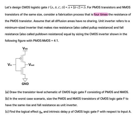 Answered Lets Design Cmos Logistic Gate F A … Bartleby