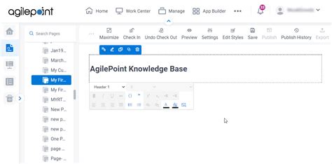 example heading widget in page builder