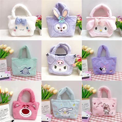 Sanrio 귀여운 만화 쿠로미 마이 멜로디 시나모롤 봉제 인형 장난감 가방 펜던트 아이 소녀 생일 선물 Aliexpress