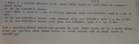 Solved 3 Below Is A Proposed Alternative To The Current Federal