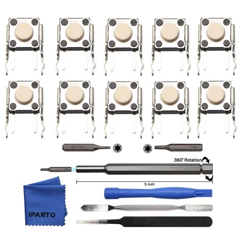 Iparto 10 Pack Tactile Switch Button Replacement For Xbox