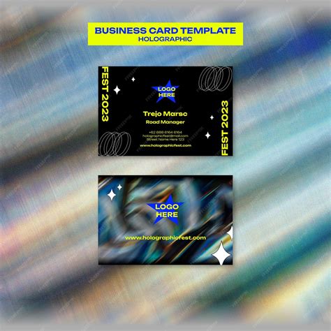 그라데이션 홀로그램 템플릿 디자인 무료 Psd 파일