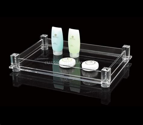 Custom Acrylic Vanity Organizer Trays Lucite Vanity Tray Acrylic