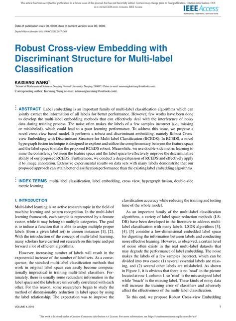 Pdf Robust Cross View Embedding With Discriminant Structure For Multi