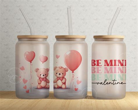 Valentines Day Tumbler Wrap Png 16 Oz Libbey Glass Can Tumbler