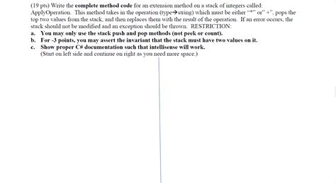 Solved Pts Write The Complete Method Code For An Chegg