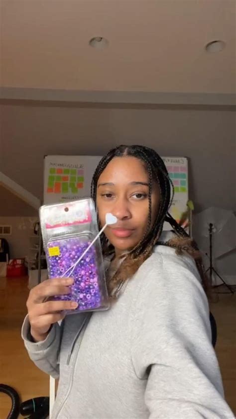 Purple Beads Beading Braids Braids With Beads Braids With Beads