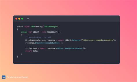 🚀 Mastering Asyncawait In C Make Your Code Non Blocking And Efficient