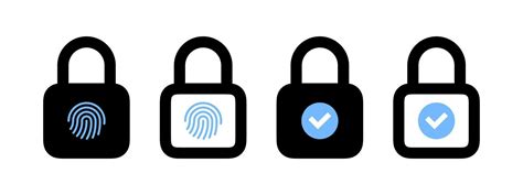 fingerprint unlocking locking and unlocking vector icons 39315349
