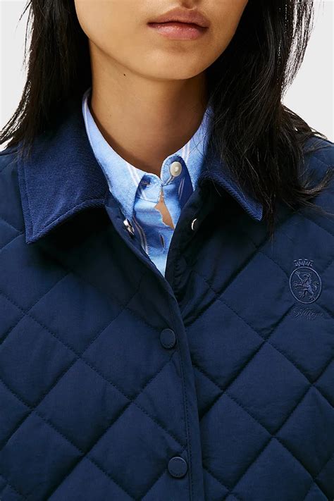 Tommy Hilfiger Kapitoneli Su İtici Slim Fit Düğmeli Bayan Ceket