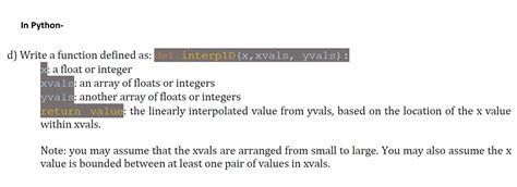 Solved In Python D Write A Function Defined As Def Chegg Com