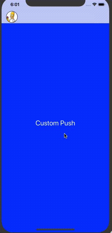 Iosobjective C Custom Segue Effect On Navigation Bar Compared With