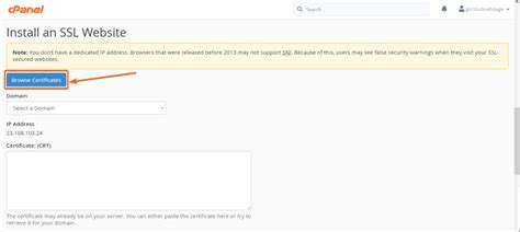 How To Install A SSL Certificate For Your Domain