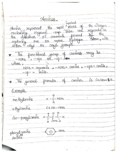 Amines Class 12 Notes Pdf