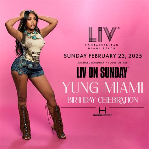 Yung Miami At Liv Nightclub Miami Sun Feb 23