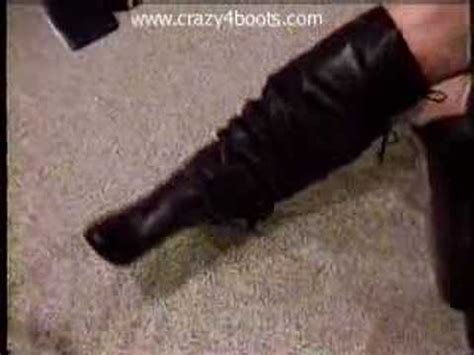 Putting On Black Leather Boots YouTube