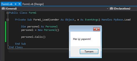 Visual Basic Net Override Ile Metot Fonksiyon Yönetimi