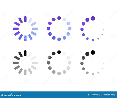 Circular Loading Buffering Icons Vector Royalty Free Stock Image