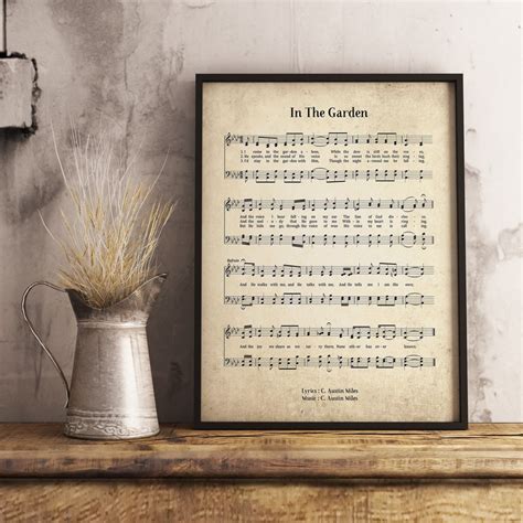 In The Garden Hymn Print Etsy