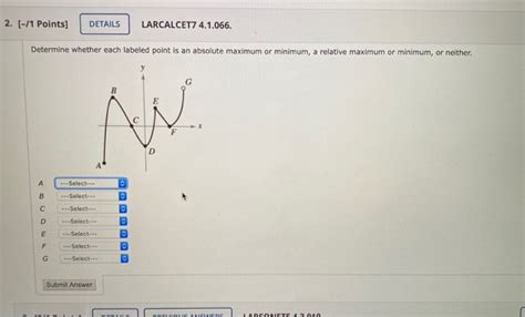 Solved 2 1 Points] Details Larcalcet7 4 1 066 Determine