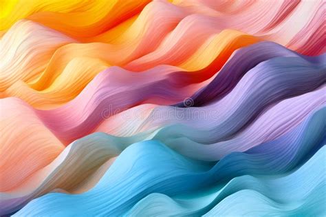 Artistic Pastel Colored Paper Wave Background Created With Generative Ai Technology Stock