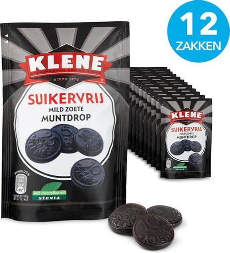 Klene Muntdrop Zoet Suikervrij 100g X 12