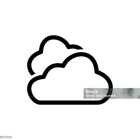 Desain Ikon Papan Nama Awan Trendi Ilustrasi Stok Unduh Gambar Sekarang Air Alam Awan