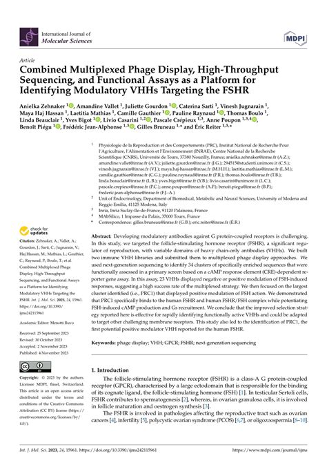 Pdf Combined Multiplexed Phage Display High Throughput Sequencing And Functional Assays As A