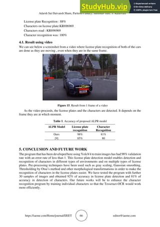 Automatic License Plate Recognition Using Yolov And Tesseract Ocr Pdf