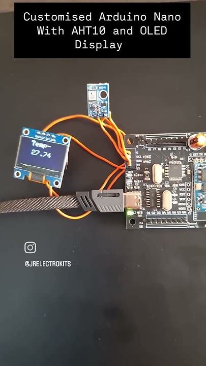 temperature and humidity sensor aht10 with oled and arduino nano