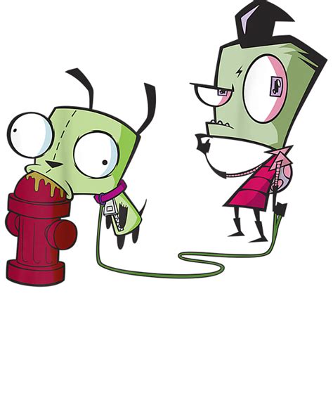 Invader Zim Gir And Zim On A Walk Poster Greeting Card By Alicia Cosper