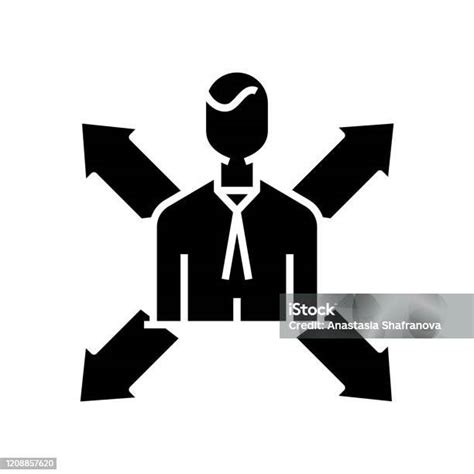 방향 블랙 아이콘 컨셉 일러스트레이션 벡터 플랫 심볼 글리프 기호 선택 개념에 대한 스톡 벡터 아트 및 기타 이미지 개념