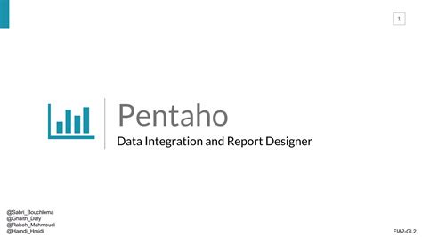 Pentaho Data Integration And Report Designer Ppt