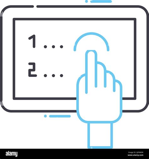 Touch Screen Line Icon Outline Symbol Vector Illustration Concept Sign Stock Vector Image