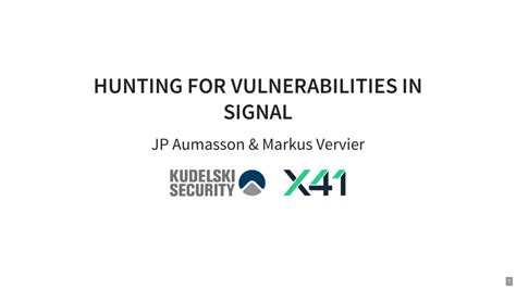 hunting for vulnerabilities in signal speaker deck