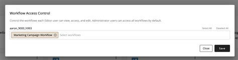 Access To A Workflow Workflow86 Documentation