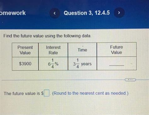 Solved Find The Future Value Using The Following Data The Chegg