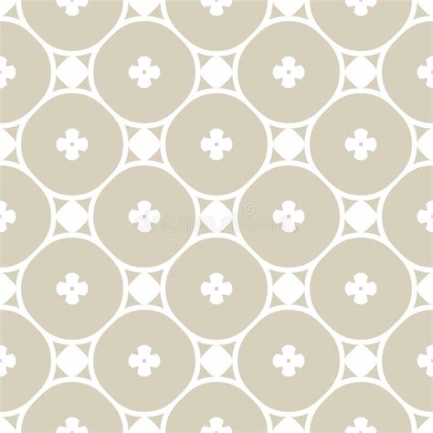 Vector Floral Seamless Pattern Subtle Geometric Background With
