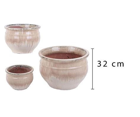 Комплект от 3 саксии за цветя Vivre