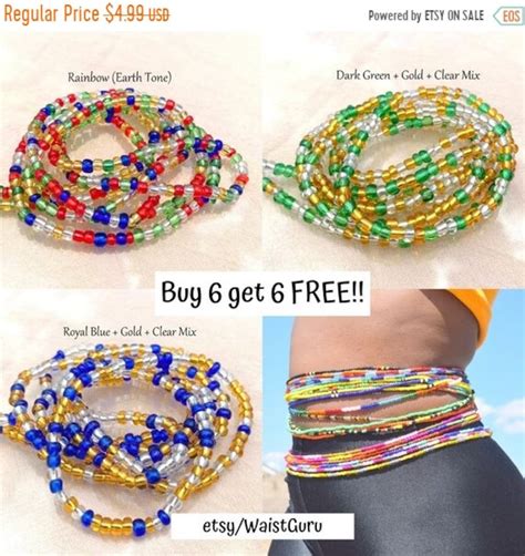 Buy Tie On Waist Beads Thread Waist Beads Tie On Belly Beads Waist