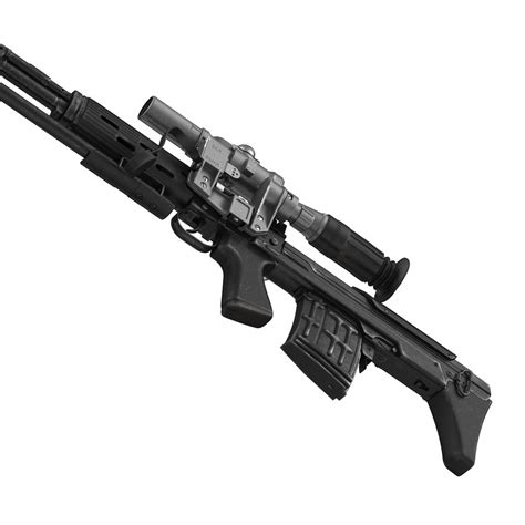Bullpup Sniper Rifle Dragunov Svu 3d Model 59 C4d Ma Max 3ds
