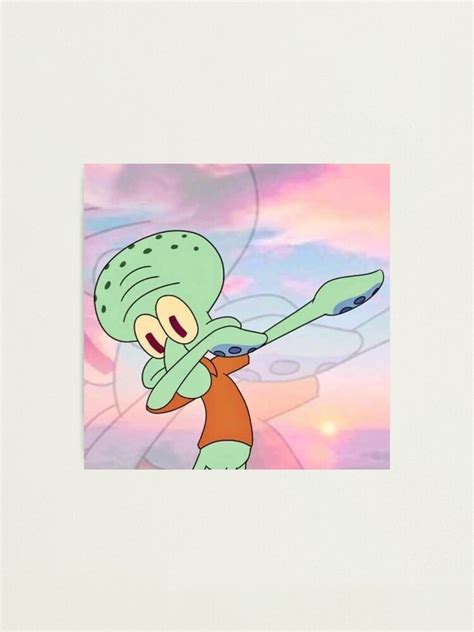 Funny Squidward Dabbing Spongebob Squarepants Meme Photographic Print