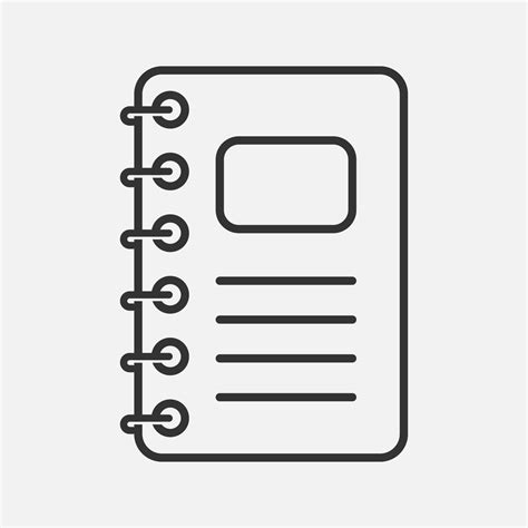 Notebook Icon Isolated Flat Design Vector Illustration Vector Art At Vecteezy
